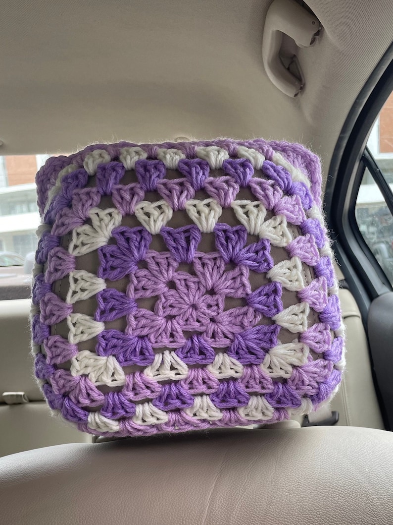 2 Crochet Car Headrest - Etsy