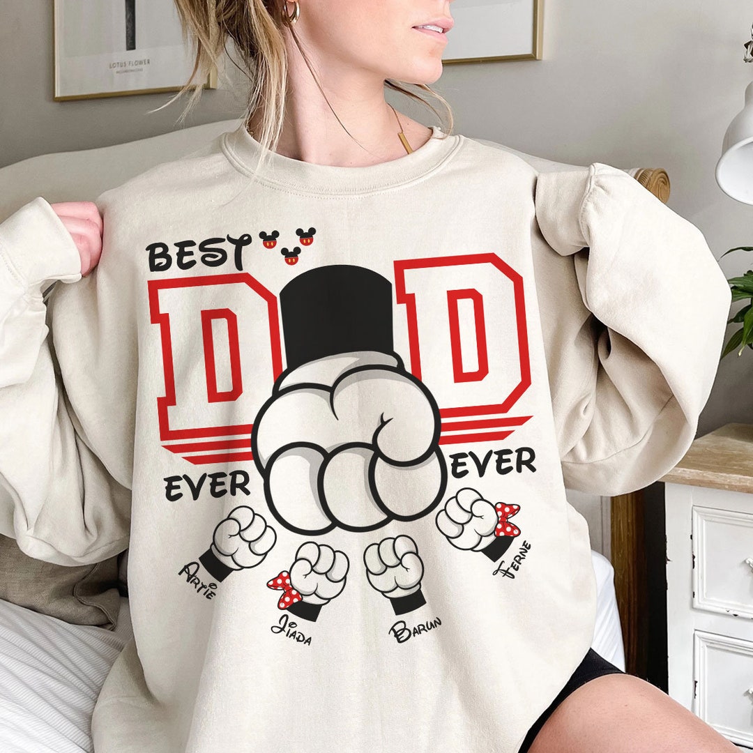 Mickey Mouse Hand, Best Dad Ever Shirt, Disney Dad, Vatertags-T-Shirt ...