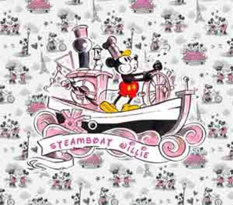 Pink Steamboat Willie Mickey 20 Oz Skinny Tumbler Sublimation Design ...