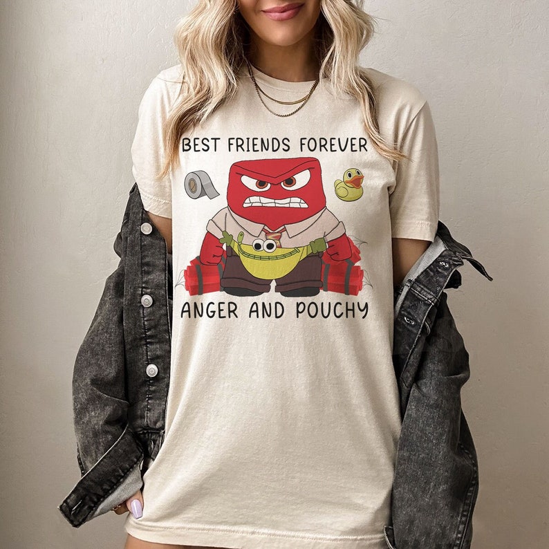 Inside Out 2 Movie Shirt, Anger and Pouchy Shirt, Joy Disgust Fear ...