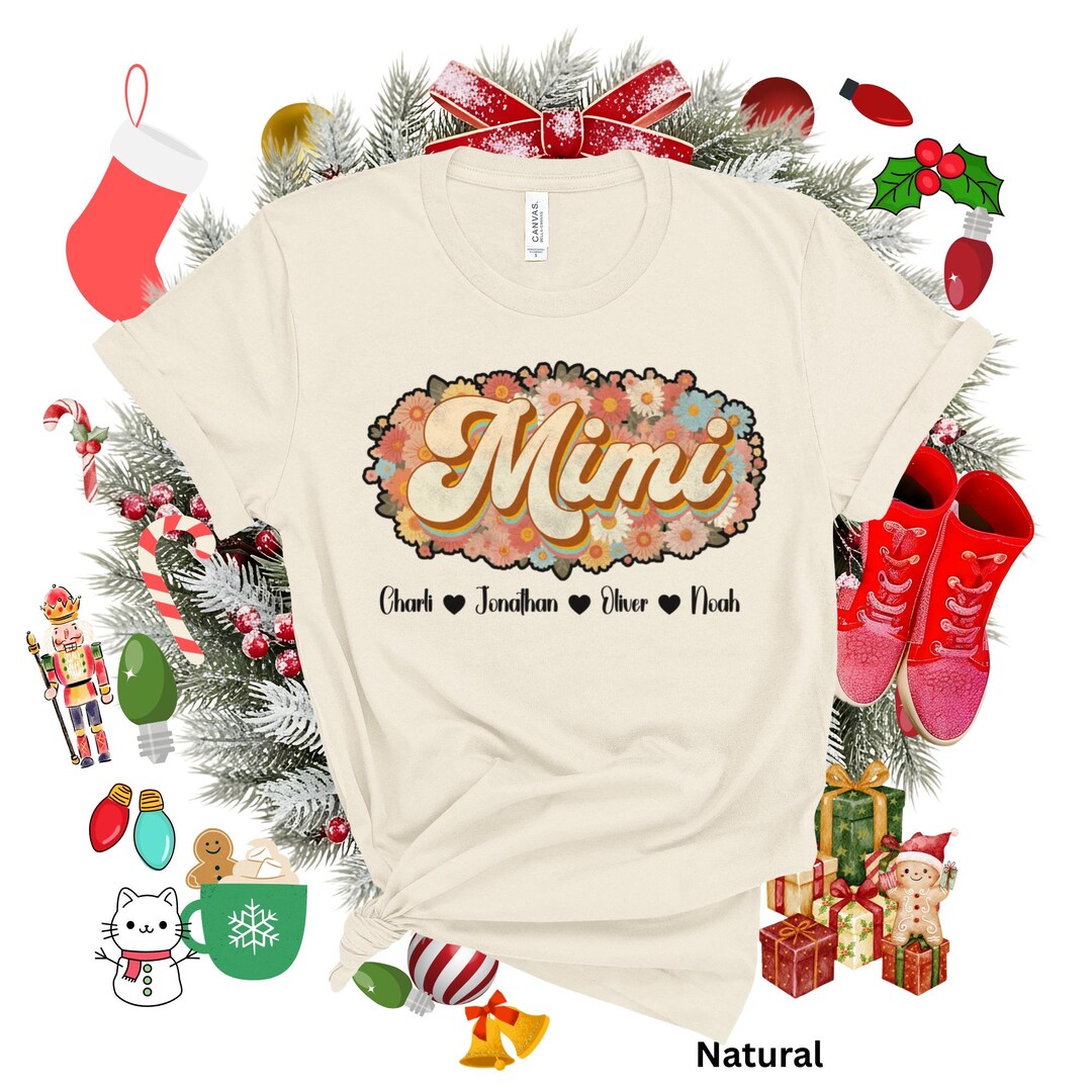 Custom Mimi Shirt, Grandma Gift, Mimi Established Shirt, Christmas Gift ...