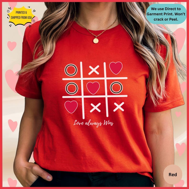 Tic Tac Toe Valentine Shirt, XO Heart Shirt, Love Game T Shirt ...