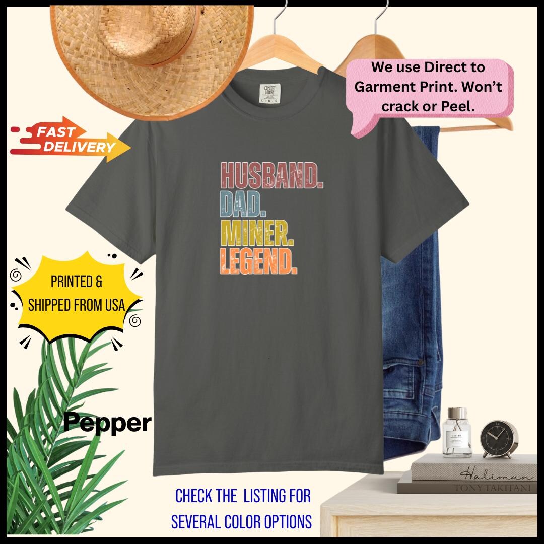 Husband Dad Miner Legend Shirt, Funny Coal Miner Dad Gift, Father’s Day ...