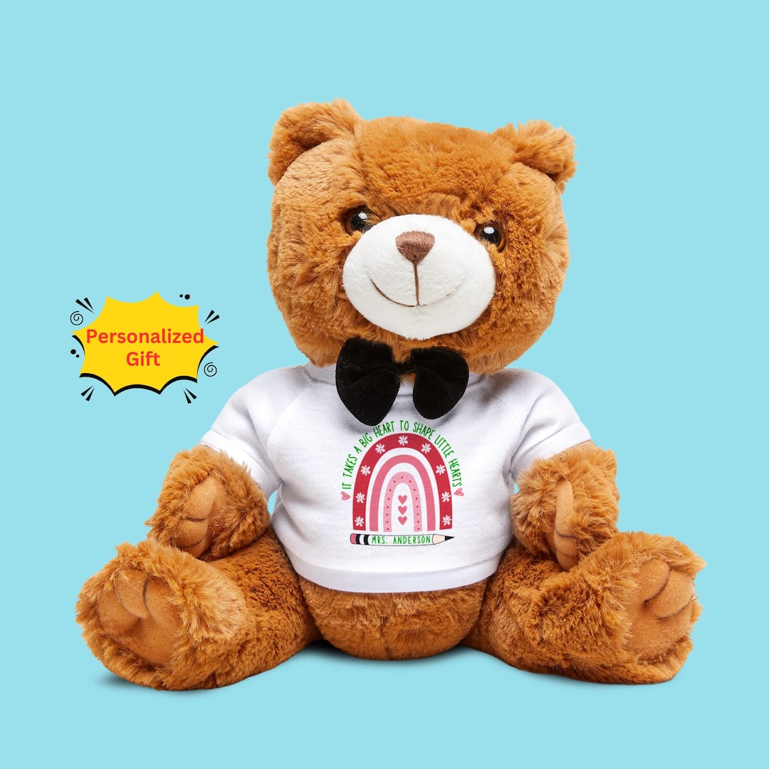 Personalized Teddy Bear for Teachers – Custom Name Gift – Teacher ...