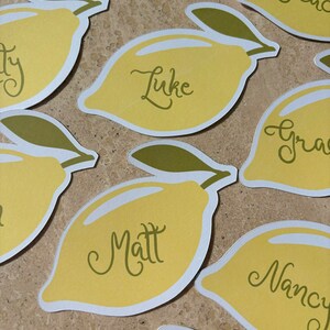 Lemon Place Cards, Italian Theme, Amalfi Decor - Etsy UK