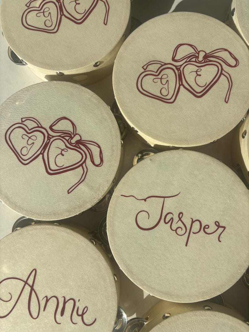 Personalised Tambourines | Custom Tambourines, Fun Wedding Decor ...