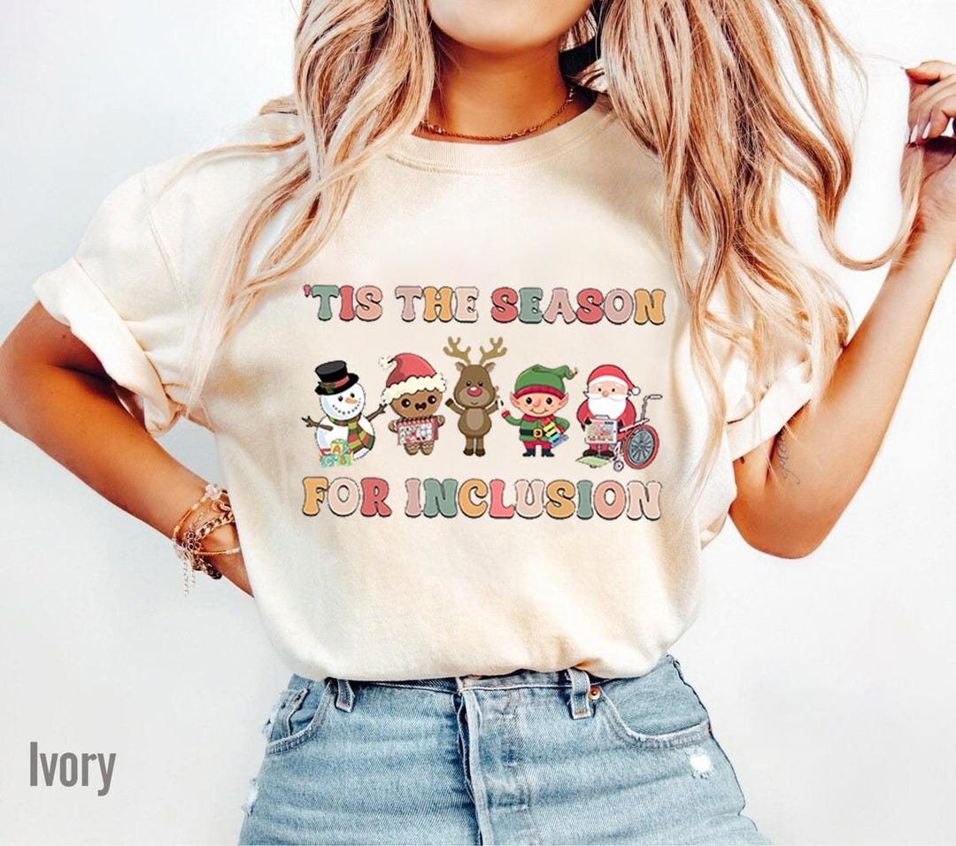 Tis the Season for Inclusion Teacher Shirt, Retro Christmas Shirt ...