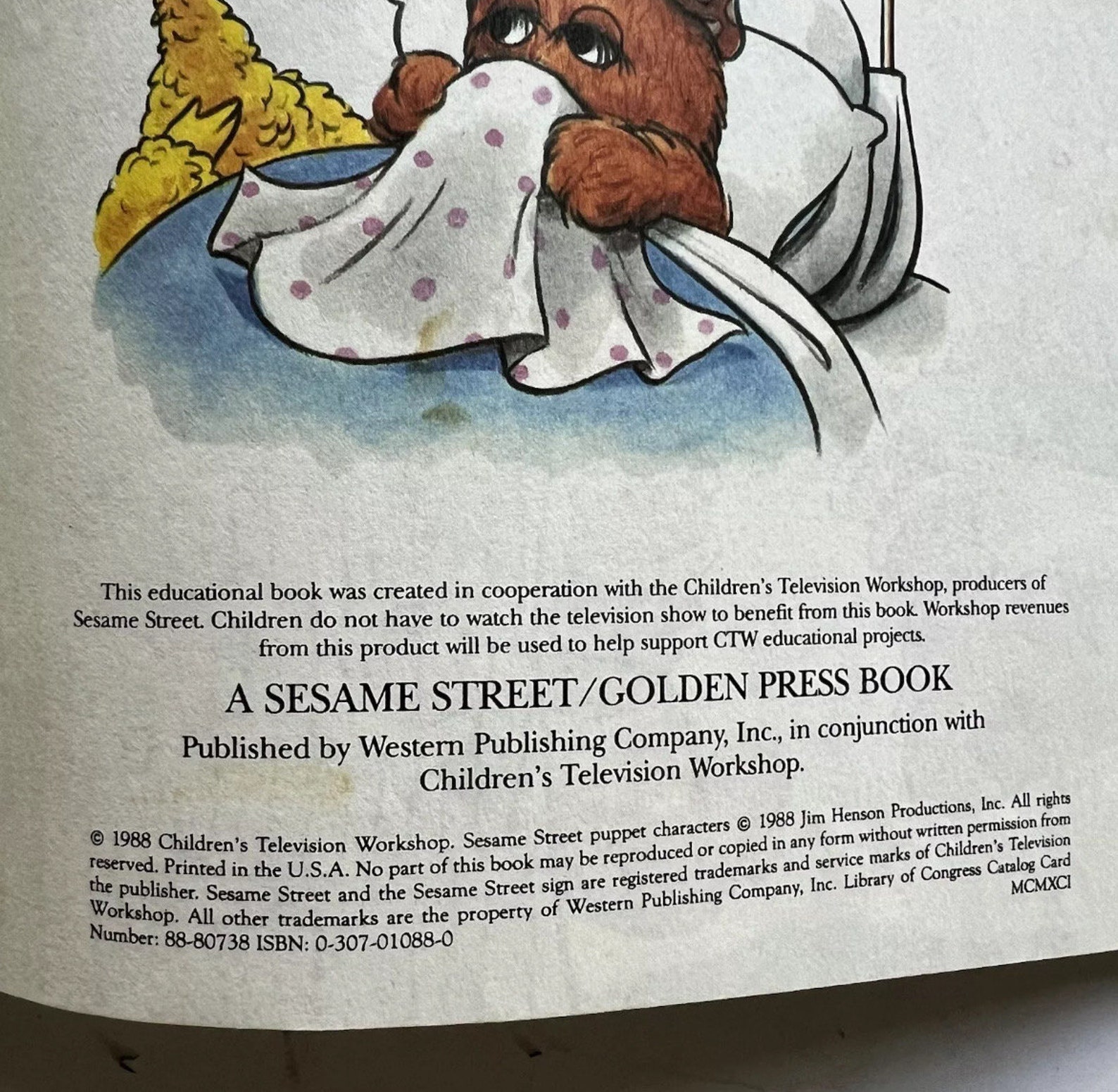 Sesame Street the Day Snuffy Had the Sniffles 1988 a Little Golden Book ...