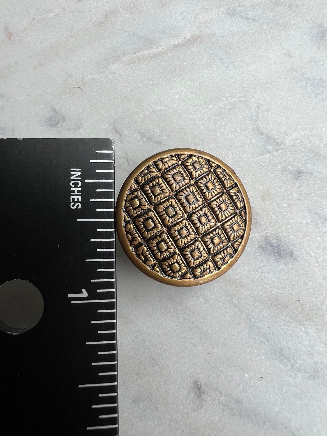 Large Vintage Brass Button - Etsy