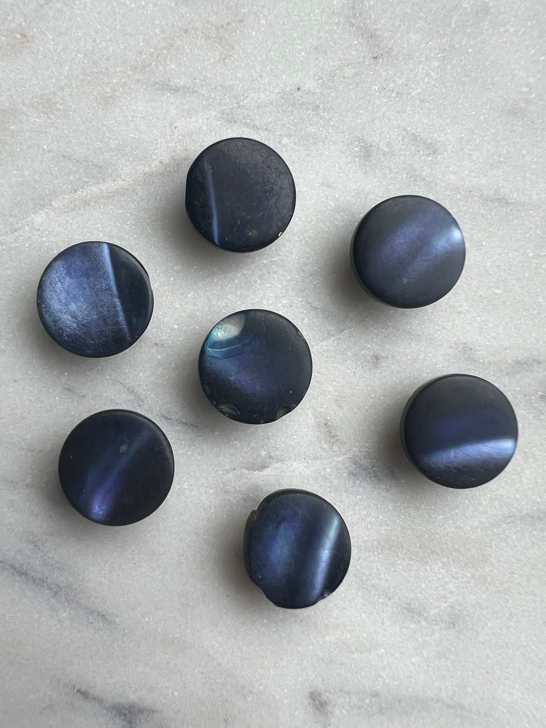 7 Vintage Natural Stone possibly Orca Agate Buttons - Etsy