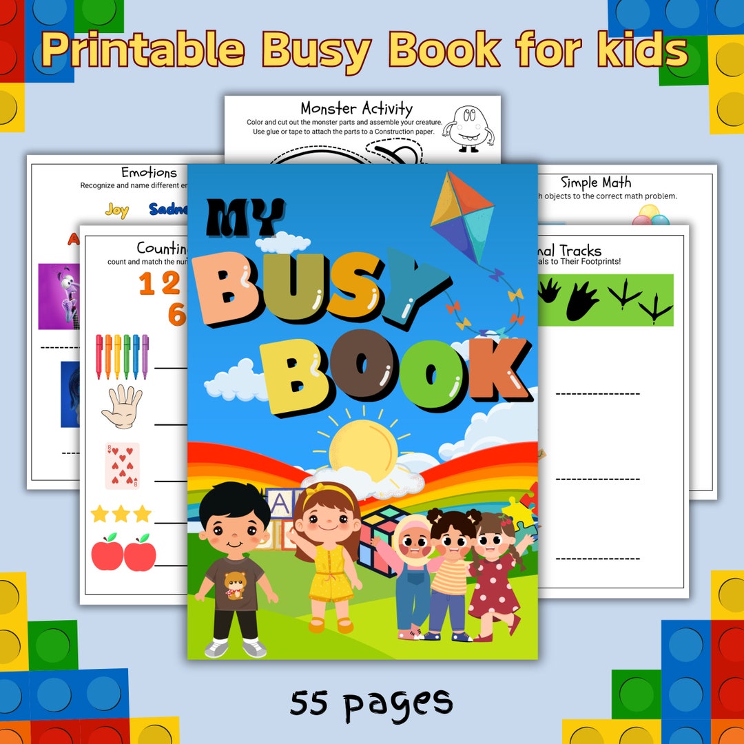 Printable Kids Busy Book Toddler Learning Binder Learning Activities ...