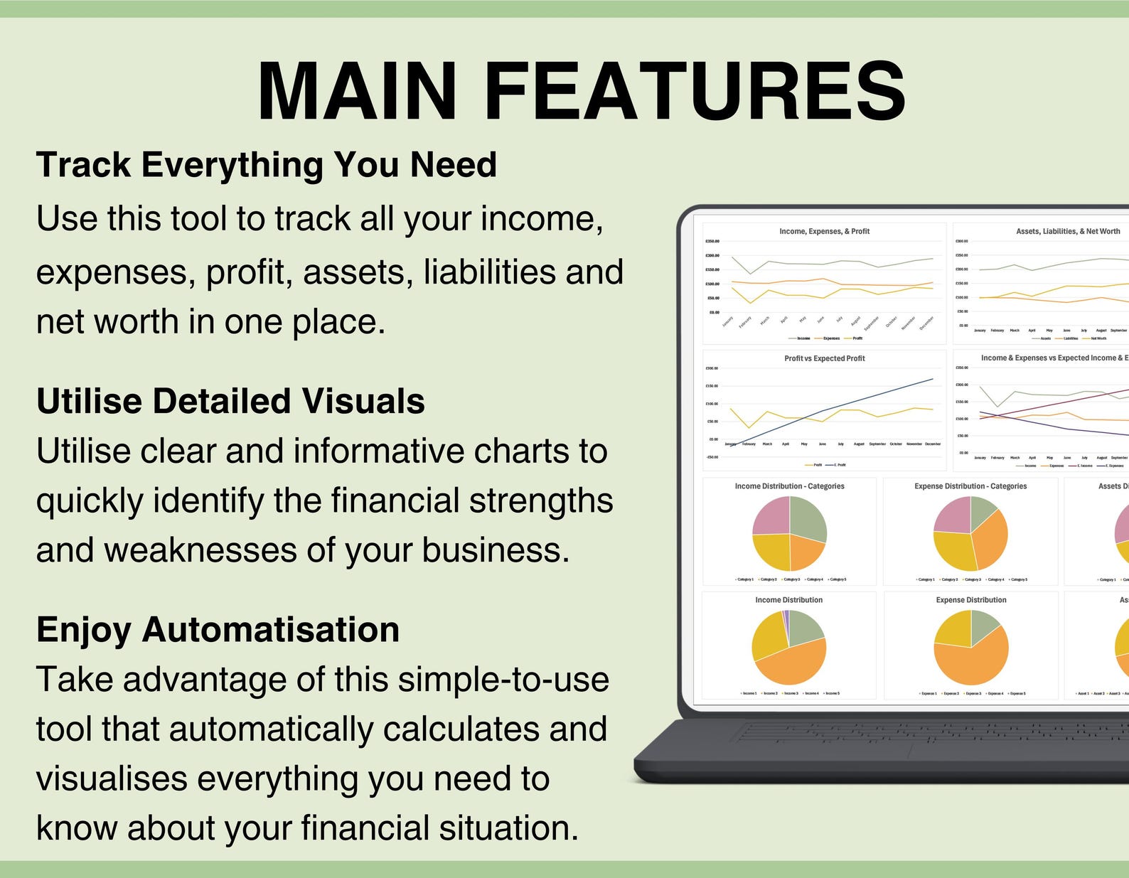 Small Business Budget Tracker Excel, Monthly Yearly Financial Planner ...