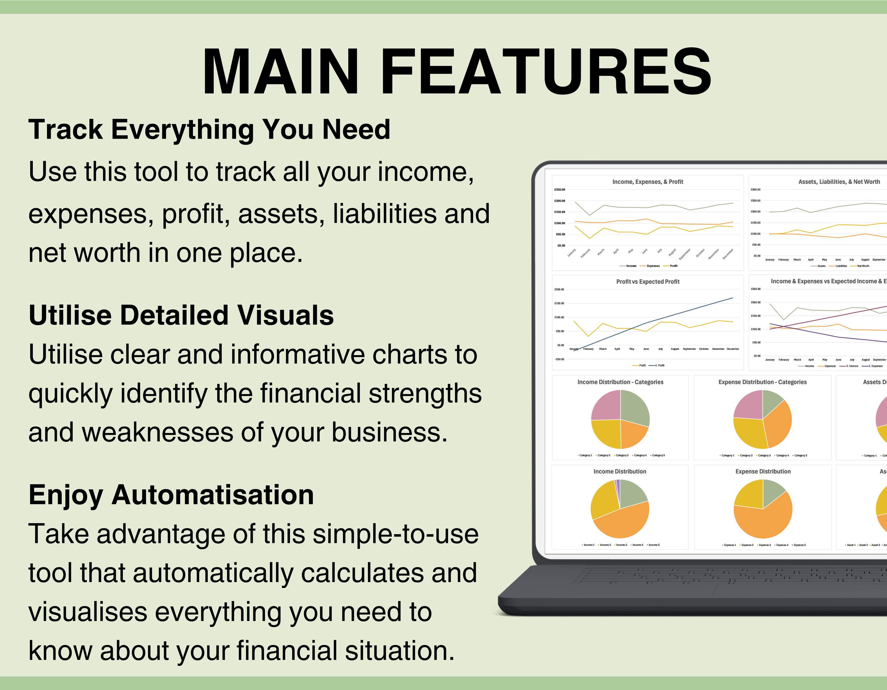 Small Business Budget Tracker Excel, Monthly Yearly Financial Planner ...
