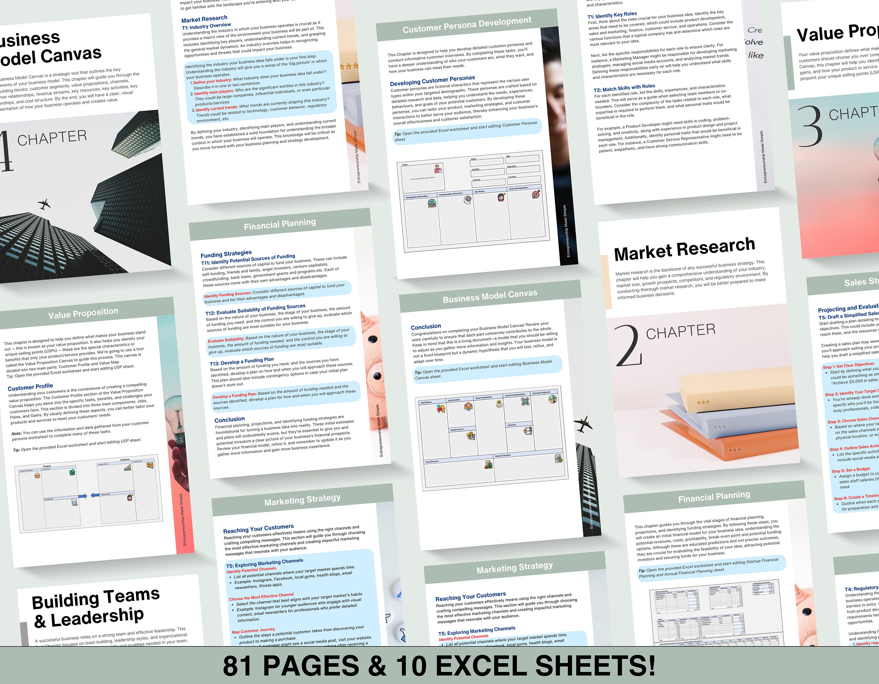 Business Plan Validation Worksheet 81 Pages of Finance Marketing ...