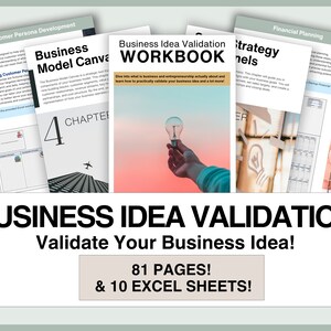 Business Plan Validation Worksheet 81 Pages of Finance Marketing ...