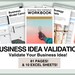 Business Plan Validation Worksheet 81 Pages of Finance Marketing ...