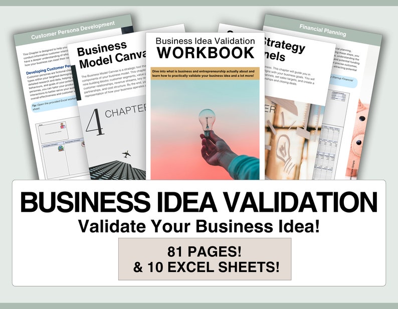 Business Plan Validation Worksheet 81 Pages of Finance Marketing ...