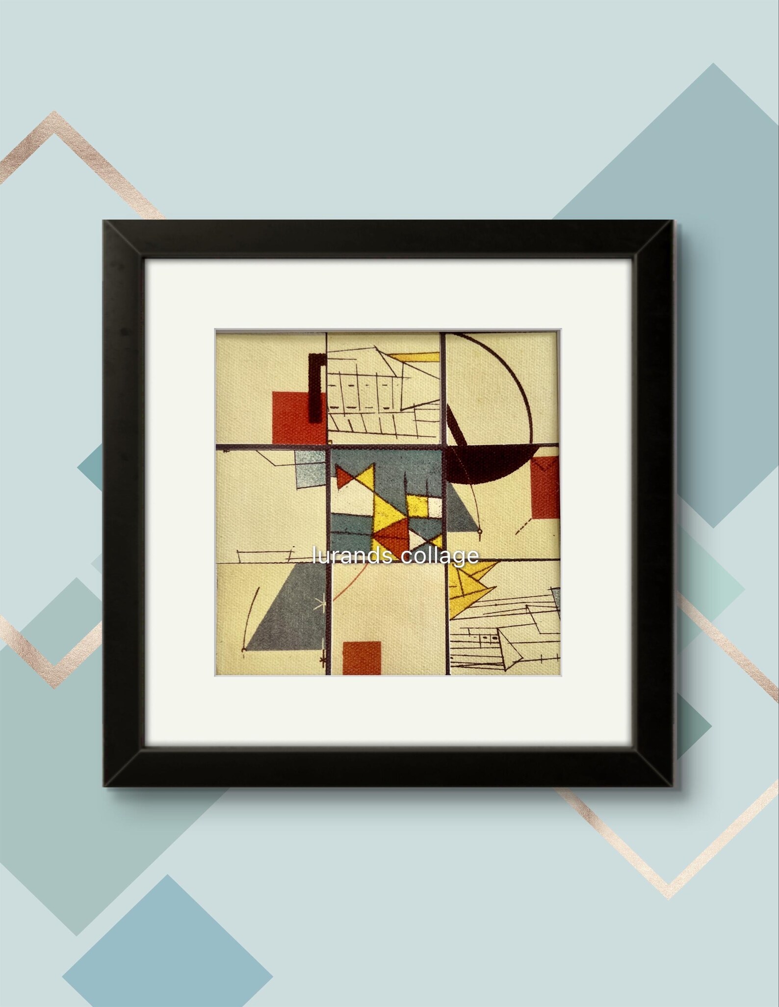 Geometric 2-abstract Collage Created With Layered Paper, Creating a ...