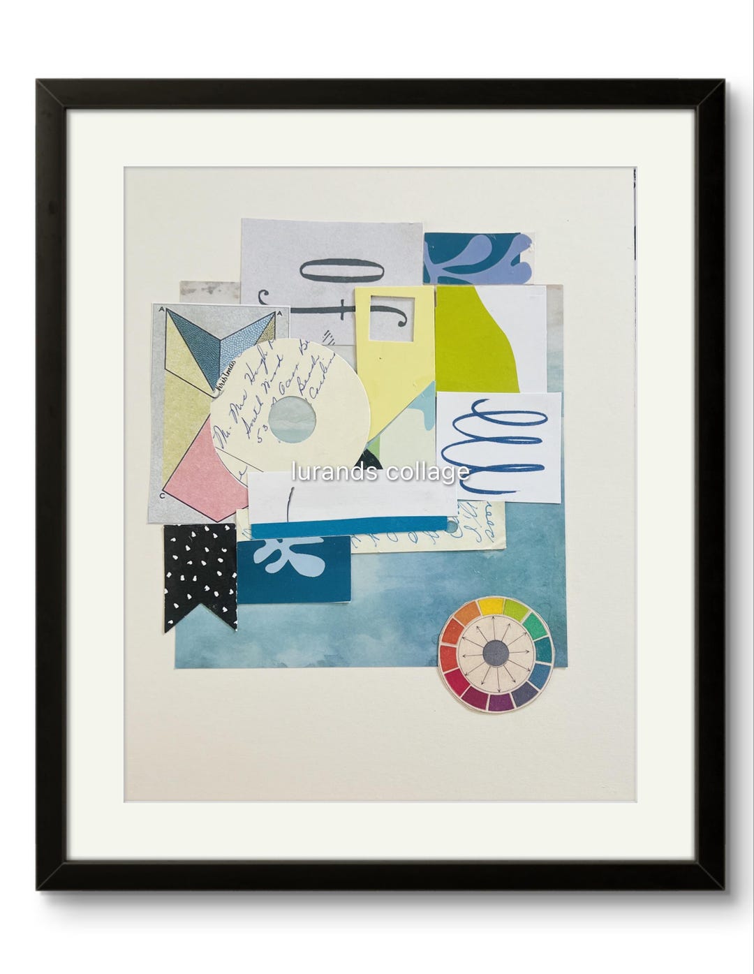 OF --original Collage Made With Varied and Printed Papers and Postcards ...