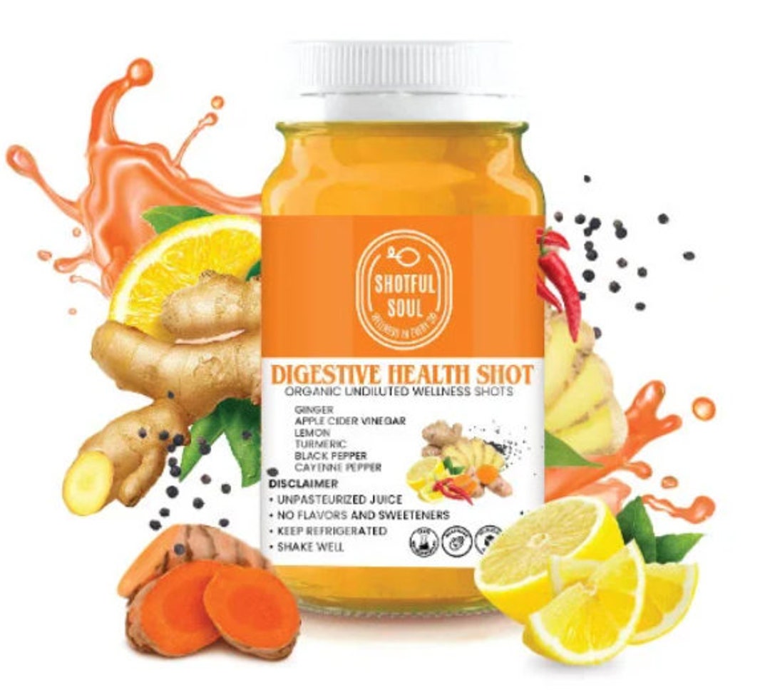Digestive Health Shot - Organic Ingredients - Organic Wellness Shot ...