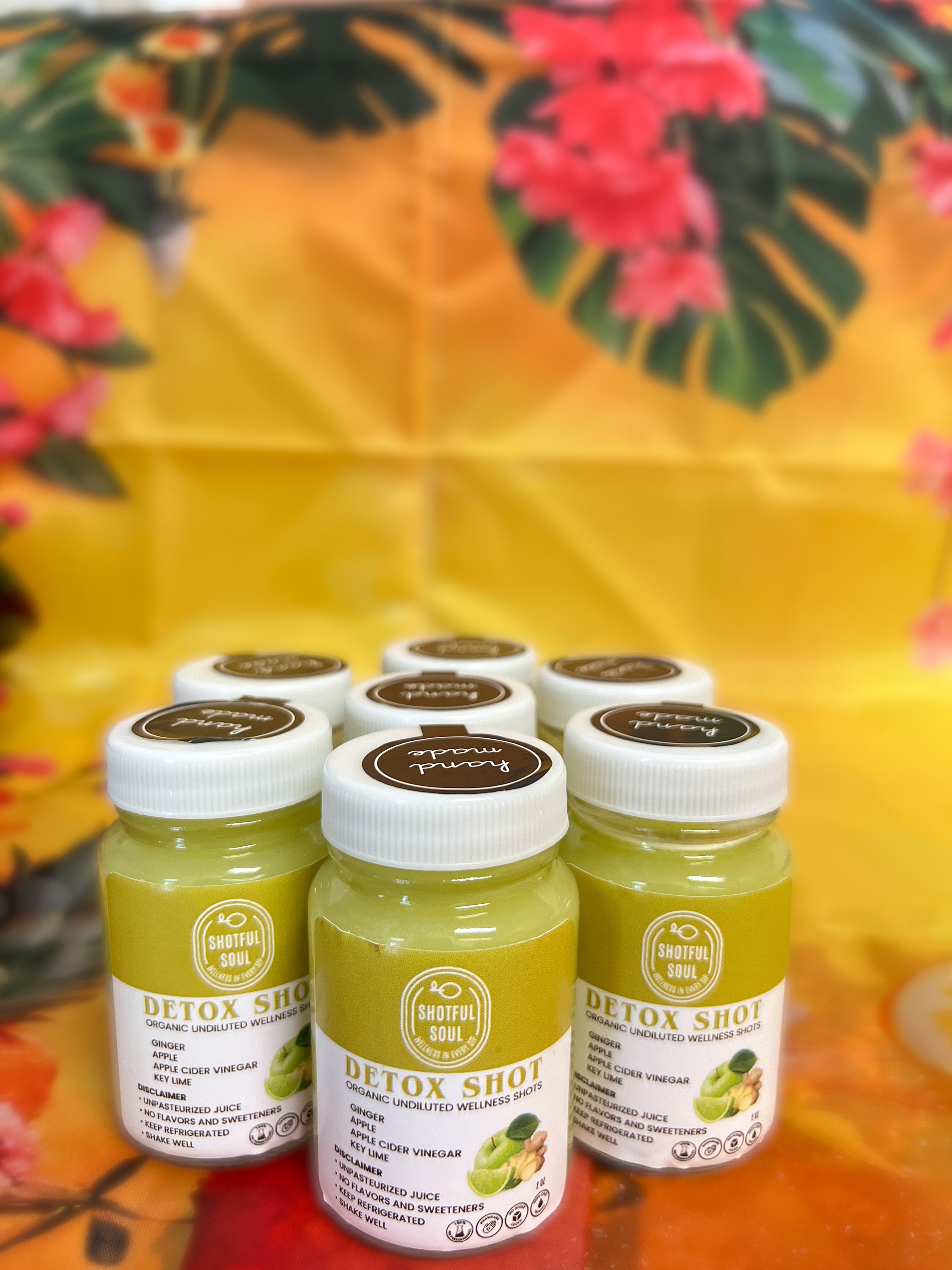 Detox Shot Ginger, Apple, Apple Cider Vinegar, Key Lime, Organic ...