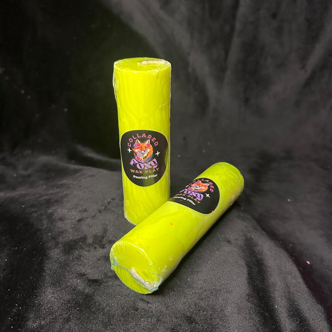 Yellow UV Reactive Soy Pouring Pillar Candles - Etsy