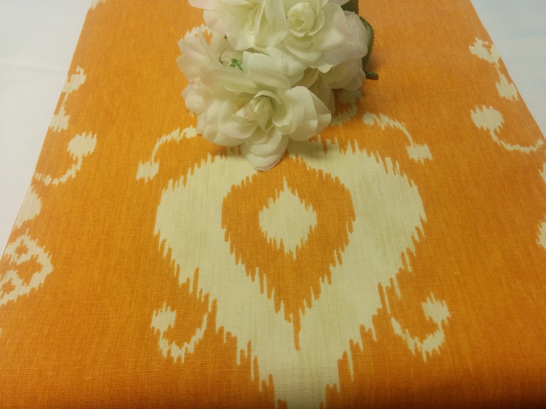IKAT RUNNER COPPER -table Runner, Ikat, Rust With Natural, Wedding ...
