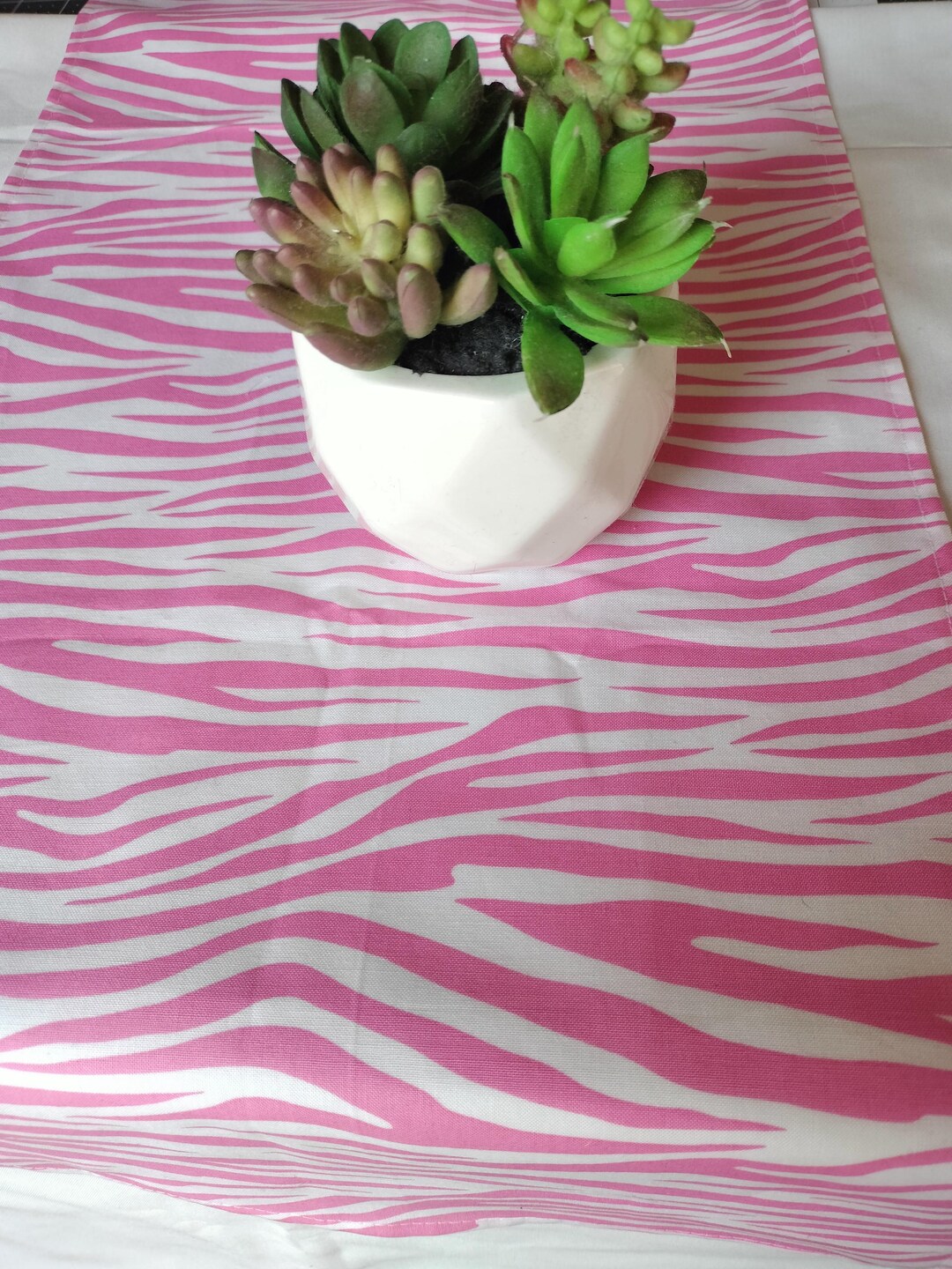 ZEBRA TABLE RUNNER- Last Ones, Pink and White, Zebra Runner, Wedding ...