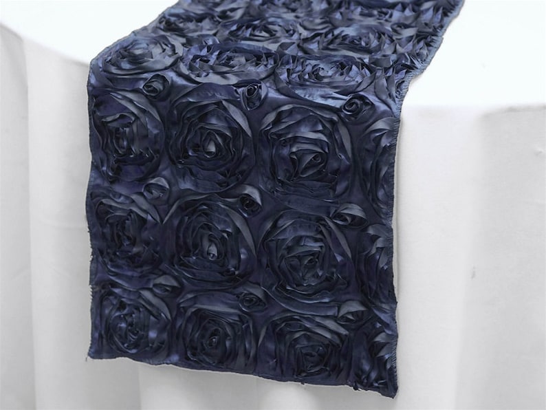 SATIN ROSETTE LINENS - Colors, Table Runner, Rounds, Squares, Red ...