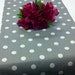 GREY POLKA DOT Table Linens - Polka Dot White on Gray - Table Runner ...