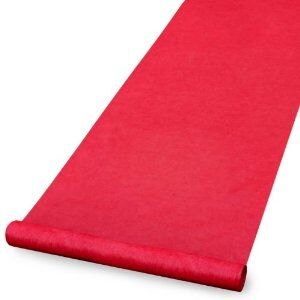 Red Aisle Runner, Solid Red, Poly-cotton Fabric, 30 Feet Long, Wedding ...