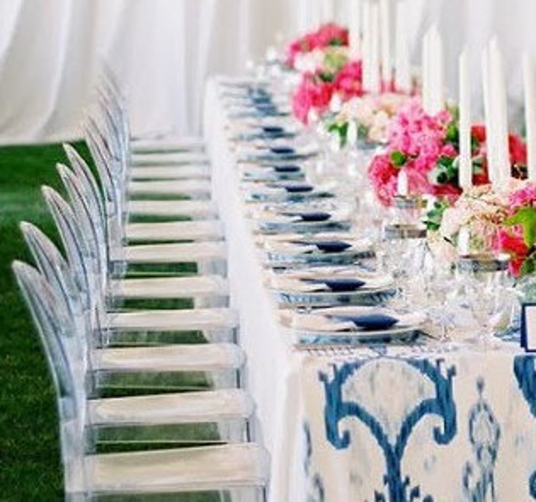 BLUE IKAT TABLE Runner, Napkins-- Last Ones, Assorted Small Sizes, Blue ...