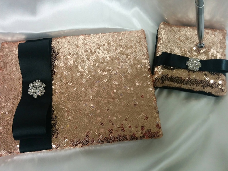 SEQUIN GUEST BOOK And/or Pen and Base, All Colors, Wedding, Bridal ...