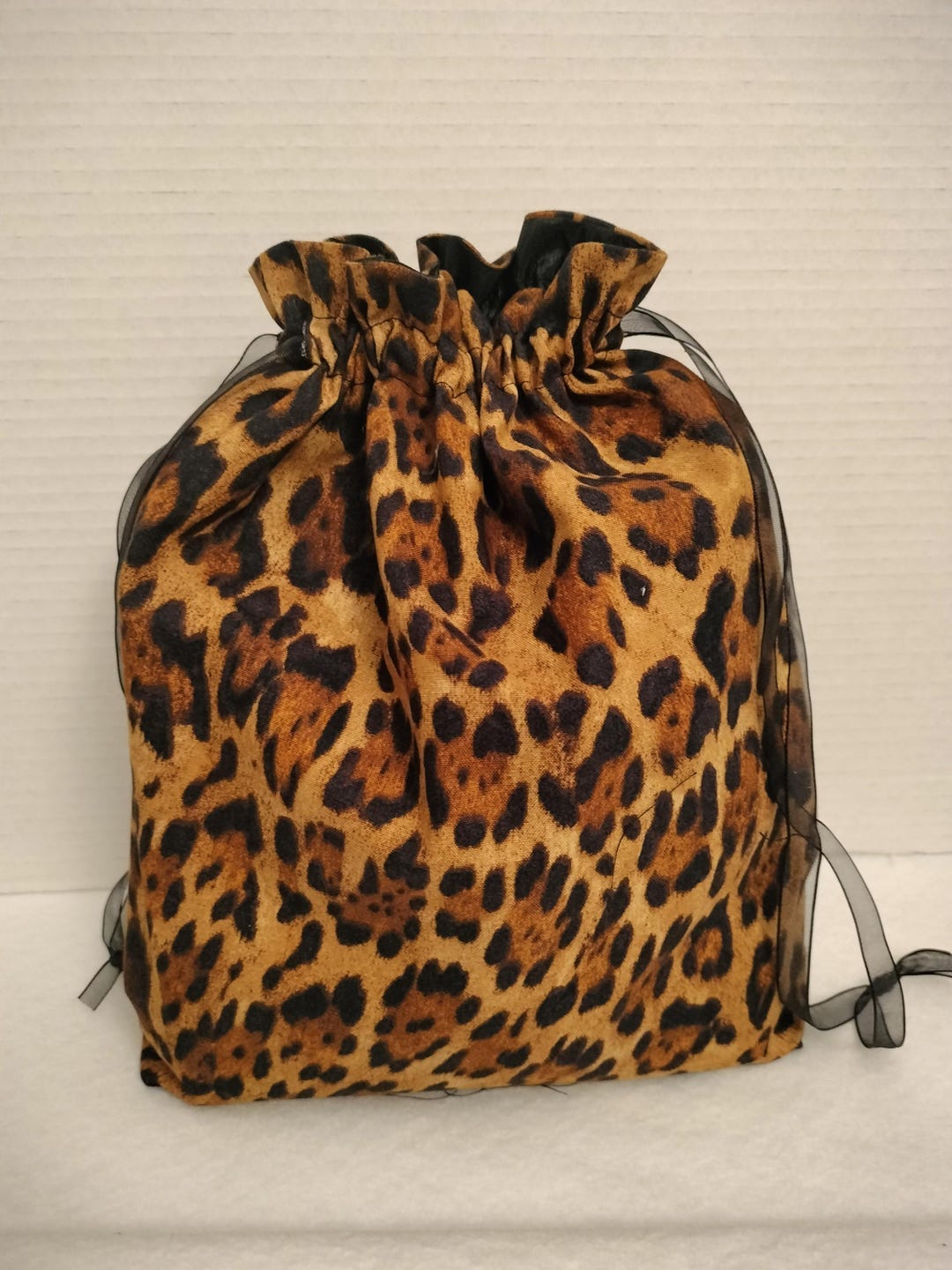 LEOPARD MONEY Bag, Lined, Father Daughter, Money Dance, Drawstring ...