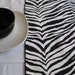 ZEBRA TABLE LINENS- Colors, Table Runner, Napkins, Placemats, Black ...