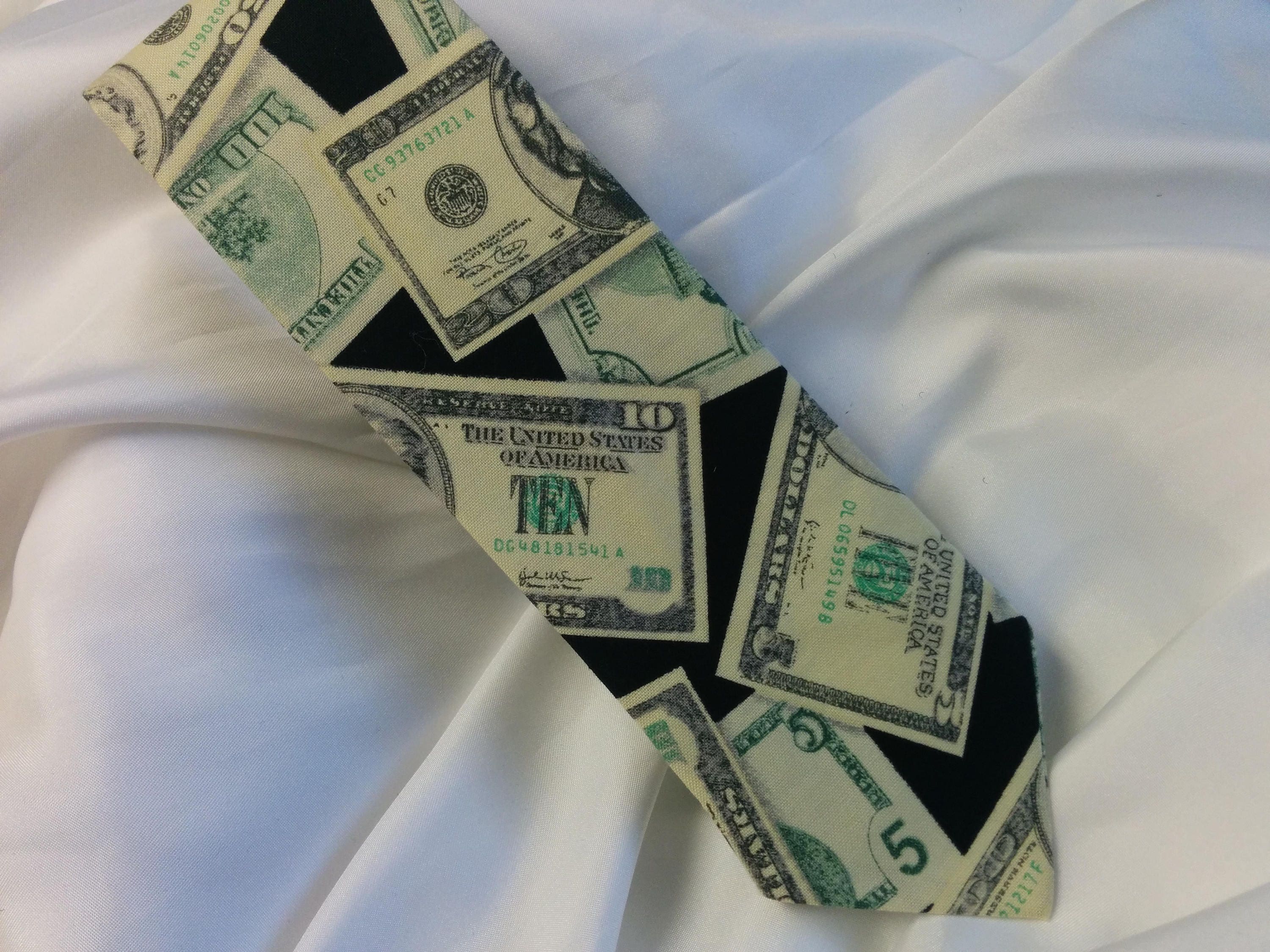 MONEY Necktie or Bowtie or Hanky Cash Tie Men Boy - Etsy UK