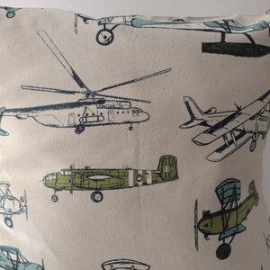 VINTAGE AIRPLANES LINENS -blues and Greens, Table Runners, Round or ...