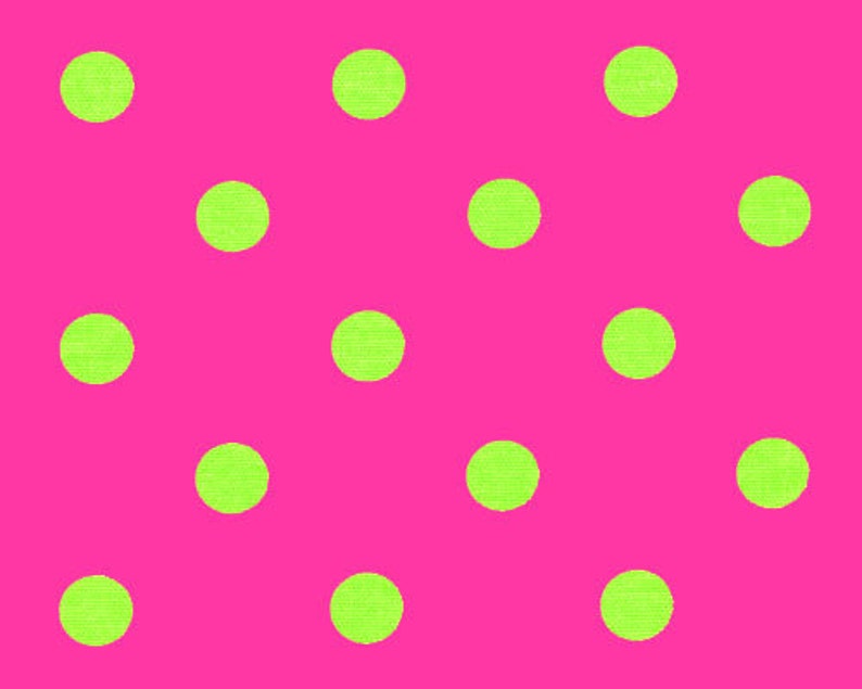 Fuchsia Pink and Lime Polka Dot Table LINENS - Last Ones- Lime Dots on ...
