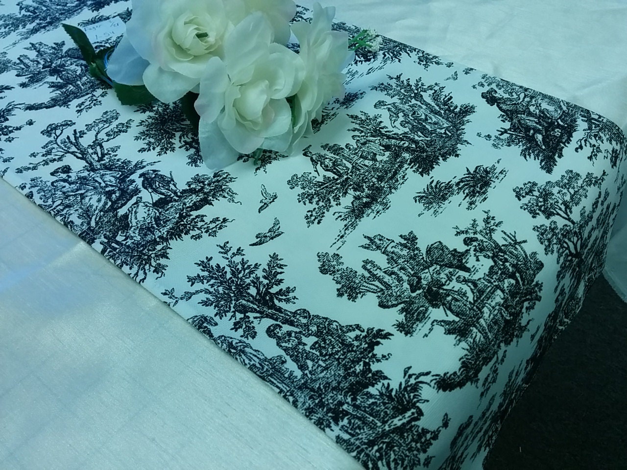 TOILE TABLE LINENS Colors Table Runner Napkin Placemat | Etsy