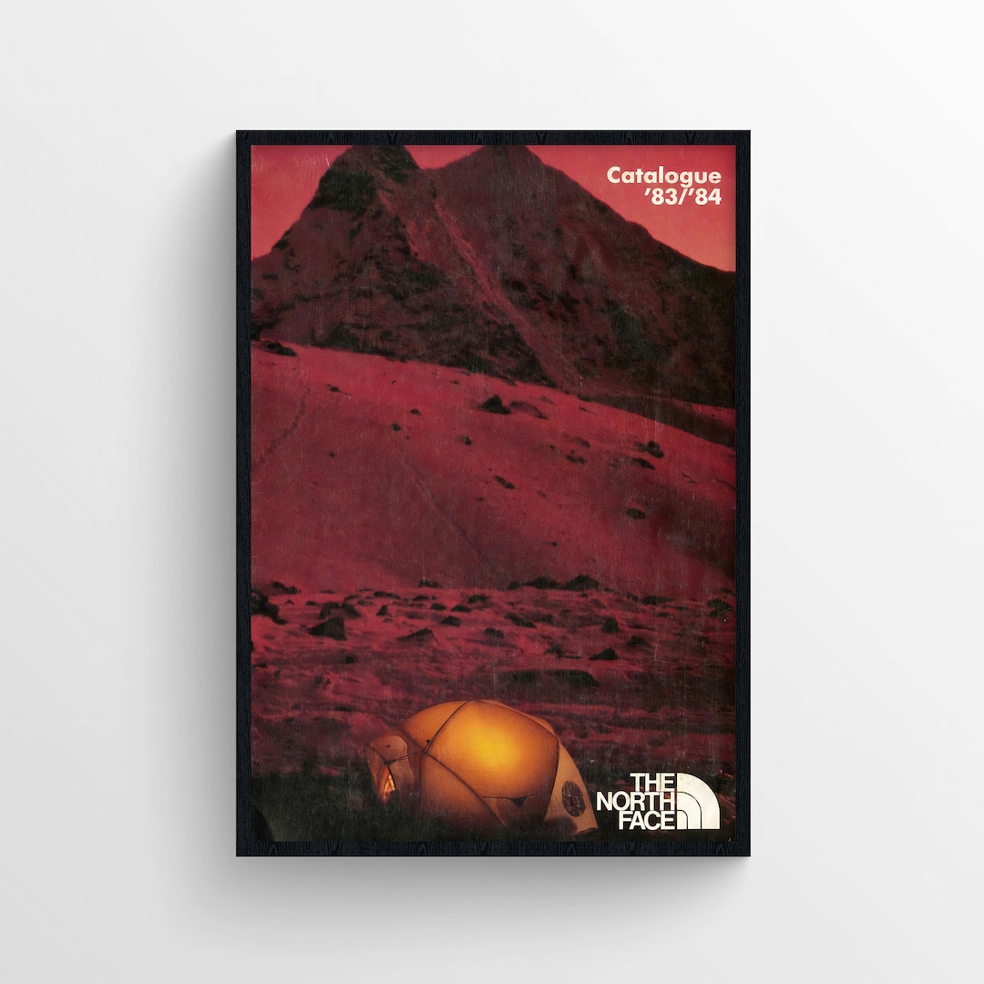 The North Face Advertising Poster, 80s Style Outdoor Print, Vintage ...
