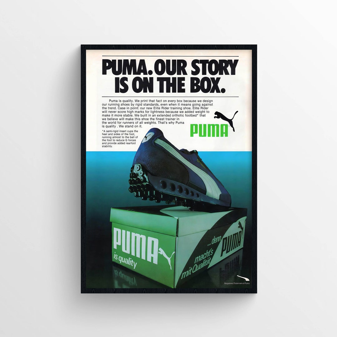 Puma "our Story is on the Box" Advertising Poster, Vintage Running Ad ...