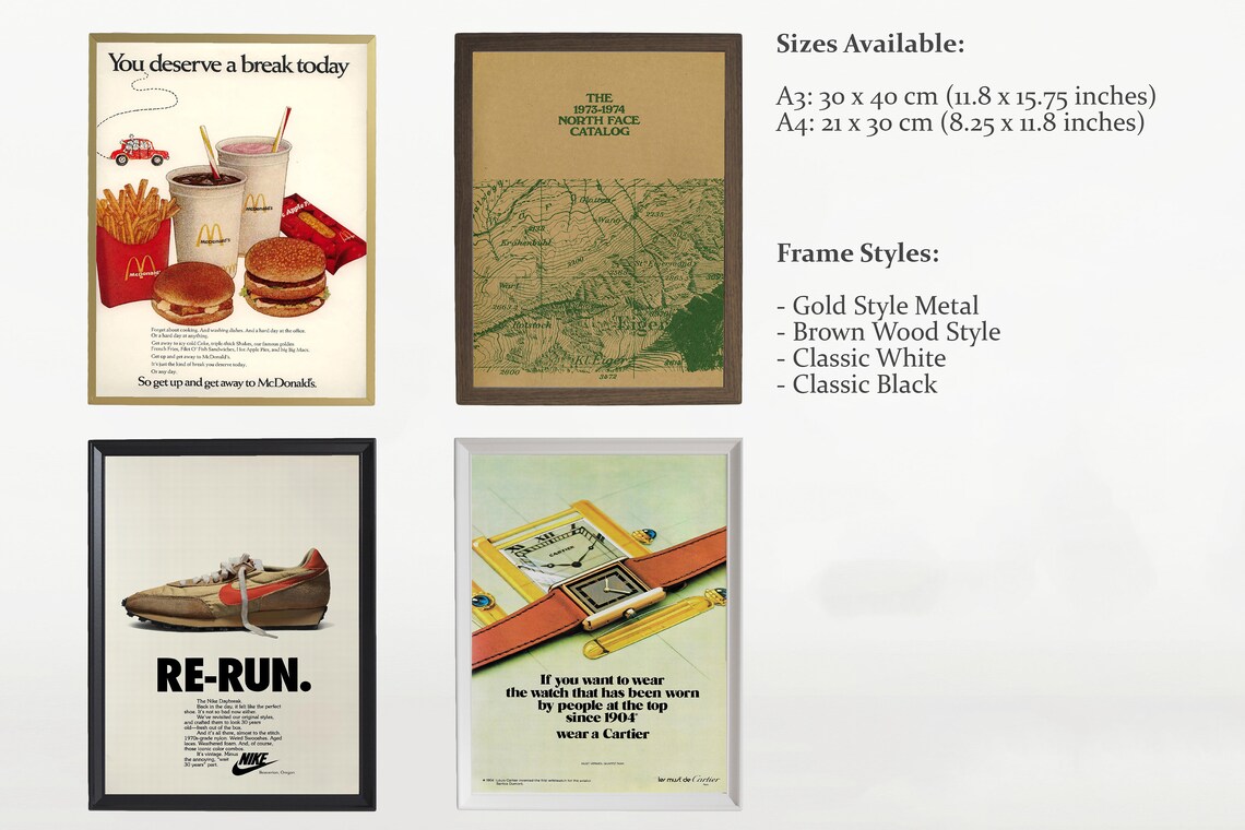 The North Face Advertising Poster, 80s Style Outdoor Print, Vintage Ad ...