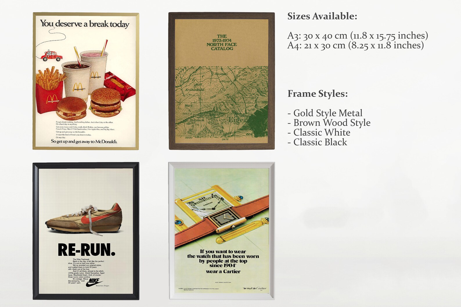 Nike Waffle Trainer 1980 Advertising Poster, 80s Style Shoes Print ...