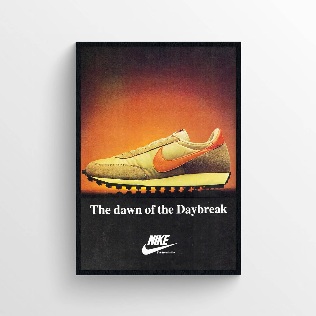 Nike Daybreak 1980 Advertising Poster, 80s Style Shoes Print, Vintage ...