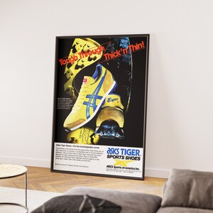 Asics TM 42 Arrow Advertising Poster, Shoes Ad Print Wall Art, Magazine ...