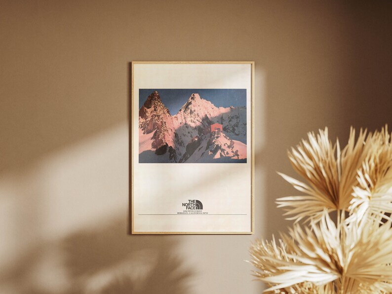 The North Face Advertising Poster, 80s Style Outdoor Print, Vintage Ad ...