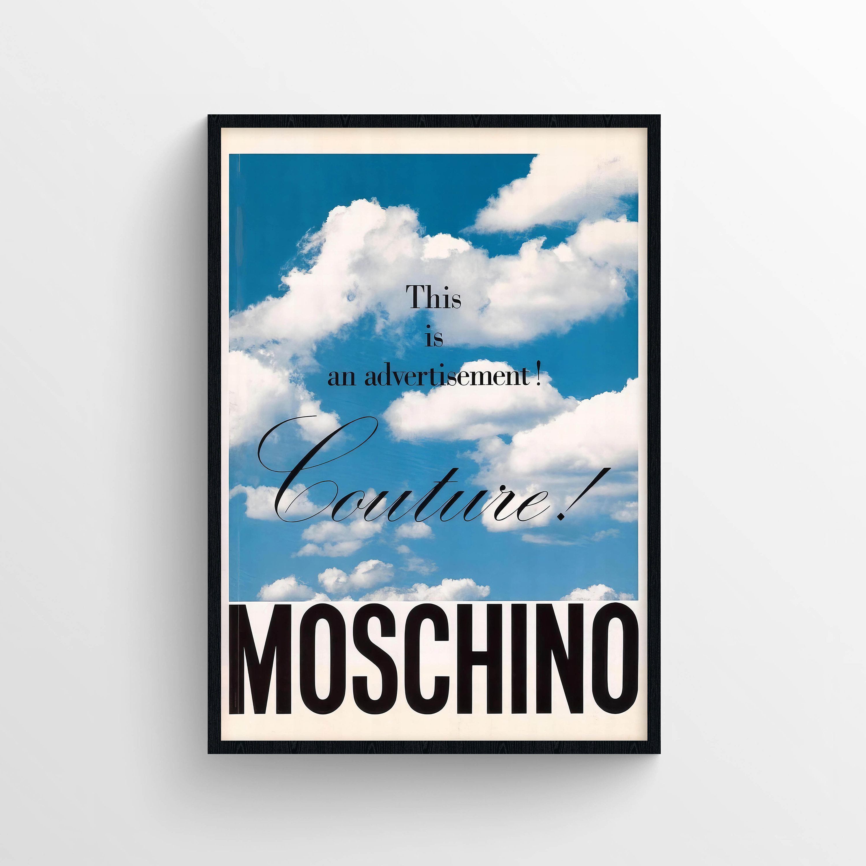 Moschino Couture Advertising Poster, 80s Style Print Ad Wall Art ...