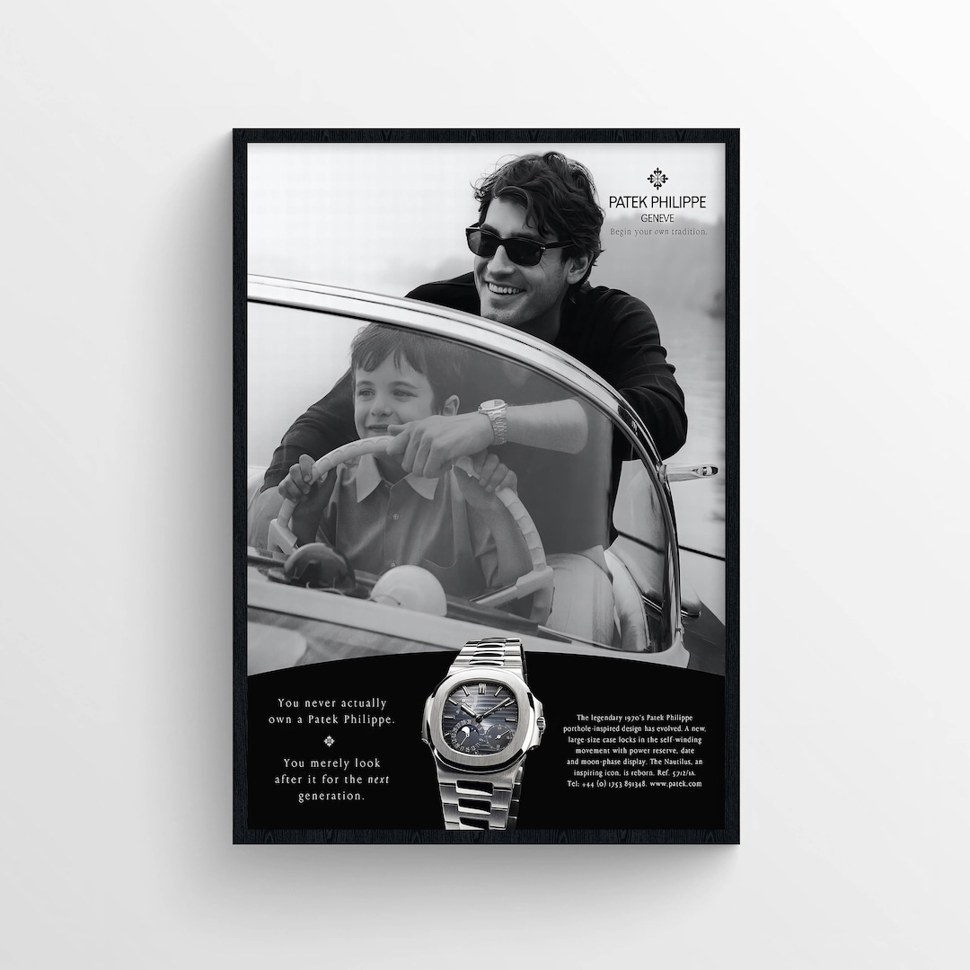 Patek Philippe Geneva Watch Advertising Poster, Vintage Luxury Design ...