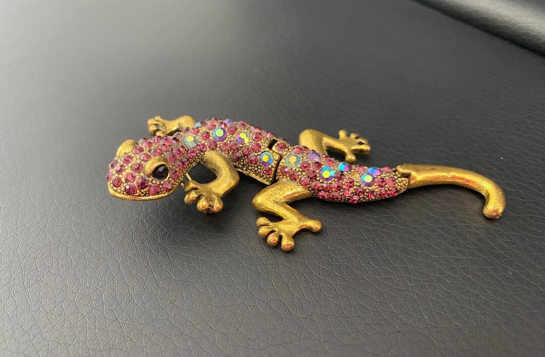 Metal Salamander Brooch - Salamander Decorative Object - 1960 - Etsy