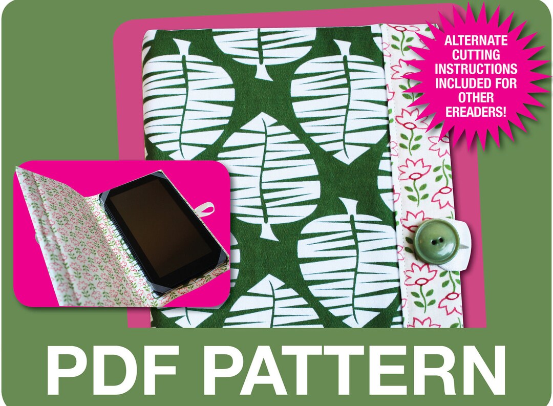 Ereader Cover Pattern - PDF Pattern - for Kindle Fire, With ...